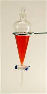 Science First Separatory Funnel, Grad 250ml, PTFE Stopcock, Graduated ...
