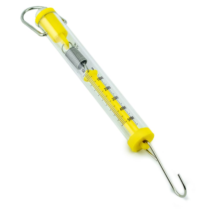 Science First Spring Scale,Tubular 5000G/50. Yellow.