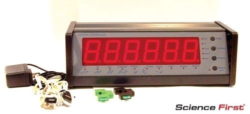 Science First Air Track Smart Timer with 2 Photogates, Extra Large Display