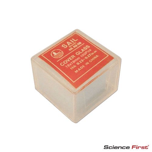 Science First Microscope Cover Slips Square 18 x 18mm, pack of 1